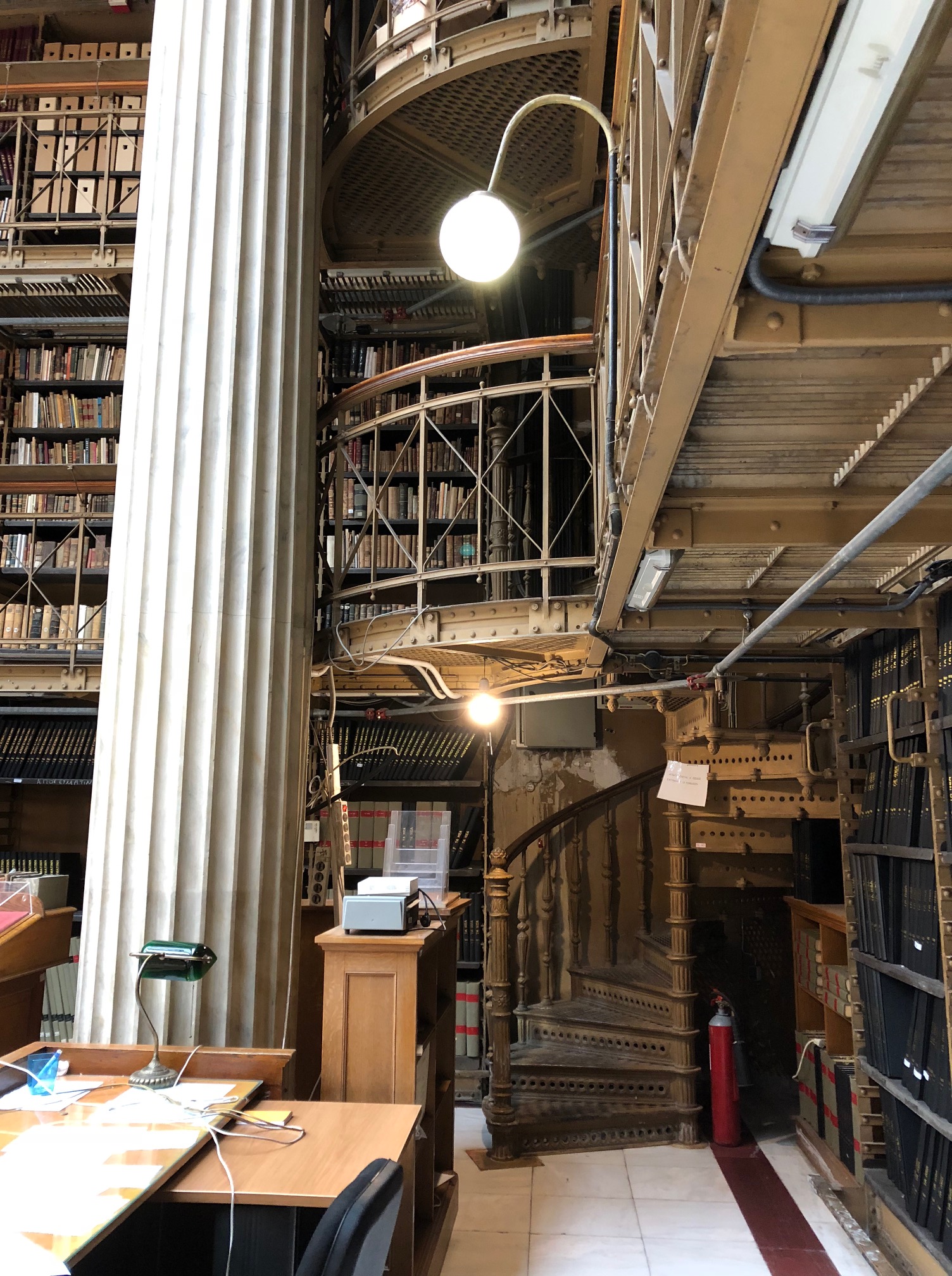 Staircase and column, Old National Library, Athens | Library Road Trip